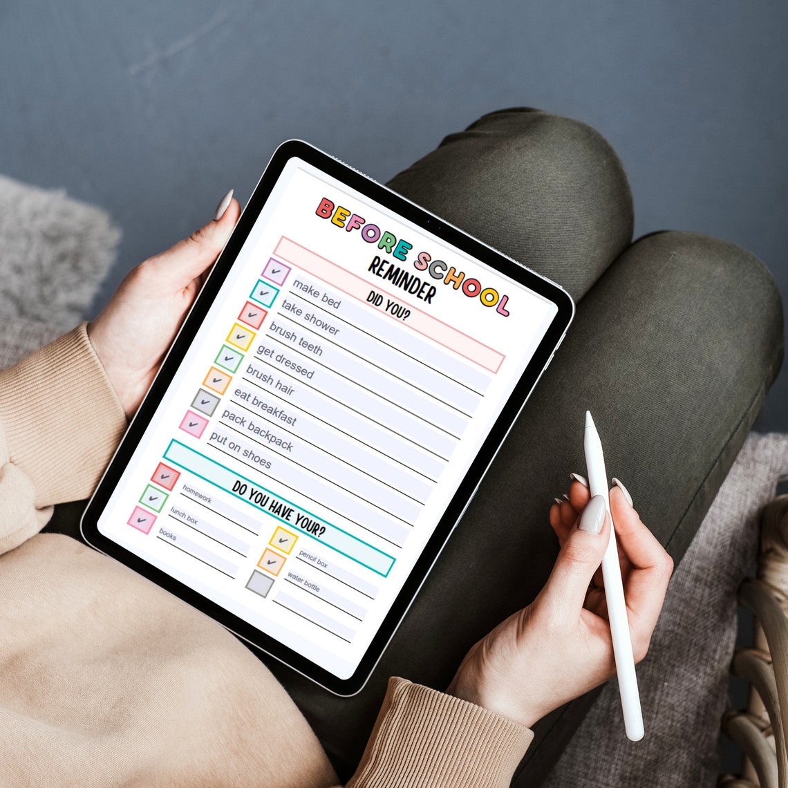 School Checklist Reminders for Kids Preschool Kindergarten - Etsy