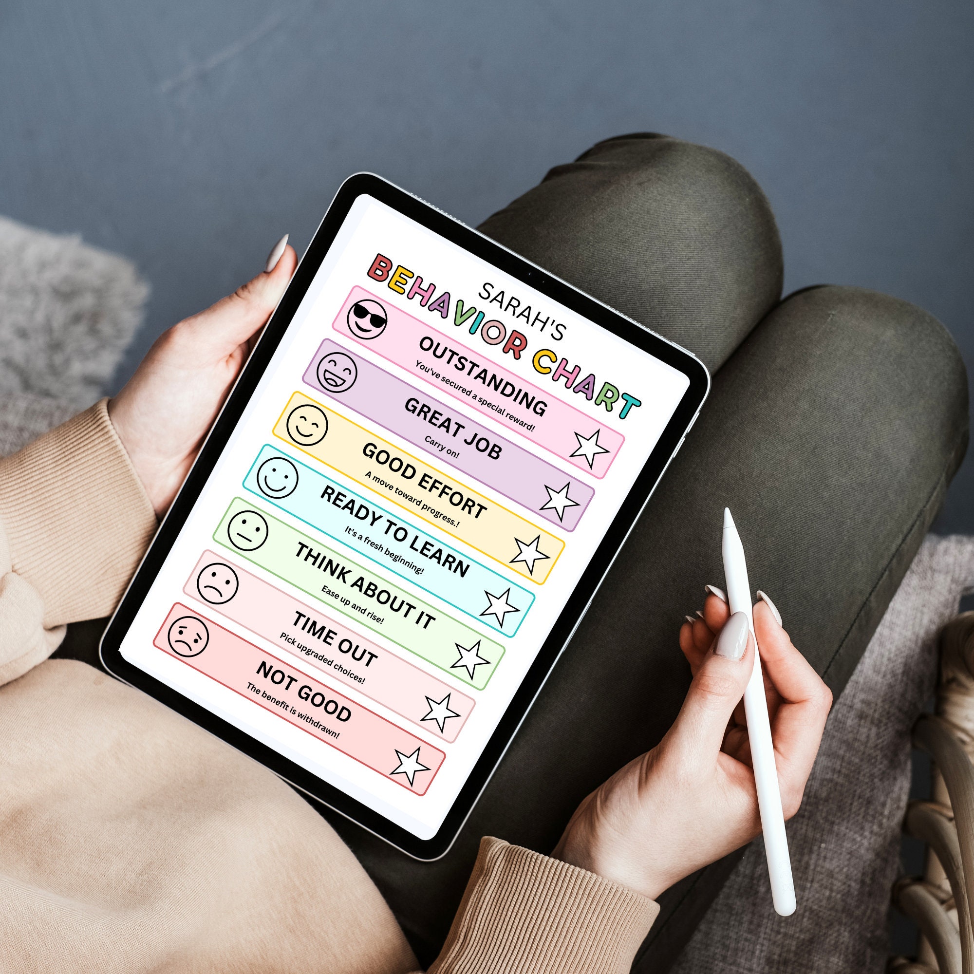 Behavior Reward Chart for Kids Good Behavior Tracking Children Behavior ...