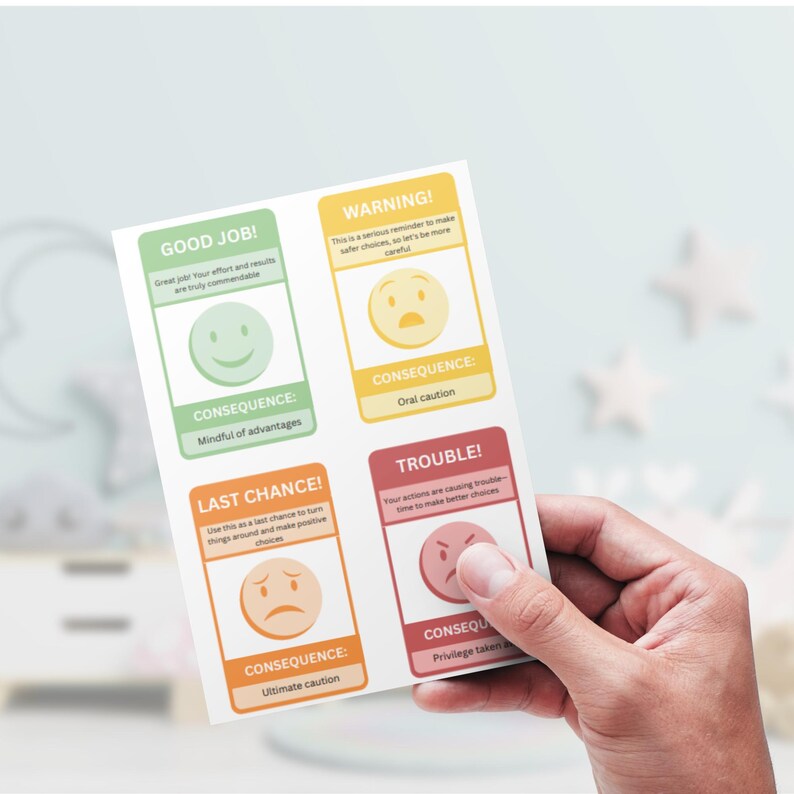 Kids Behavior Cards Editable Behavior Reward Cards Regulation Cards ...