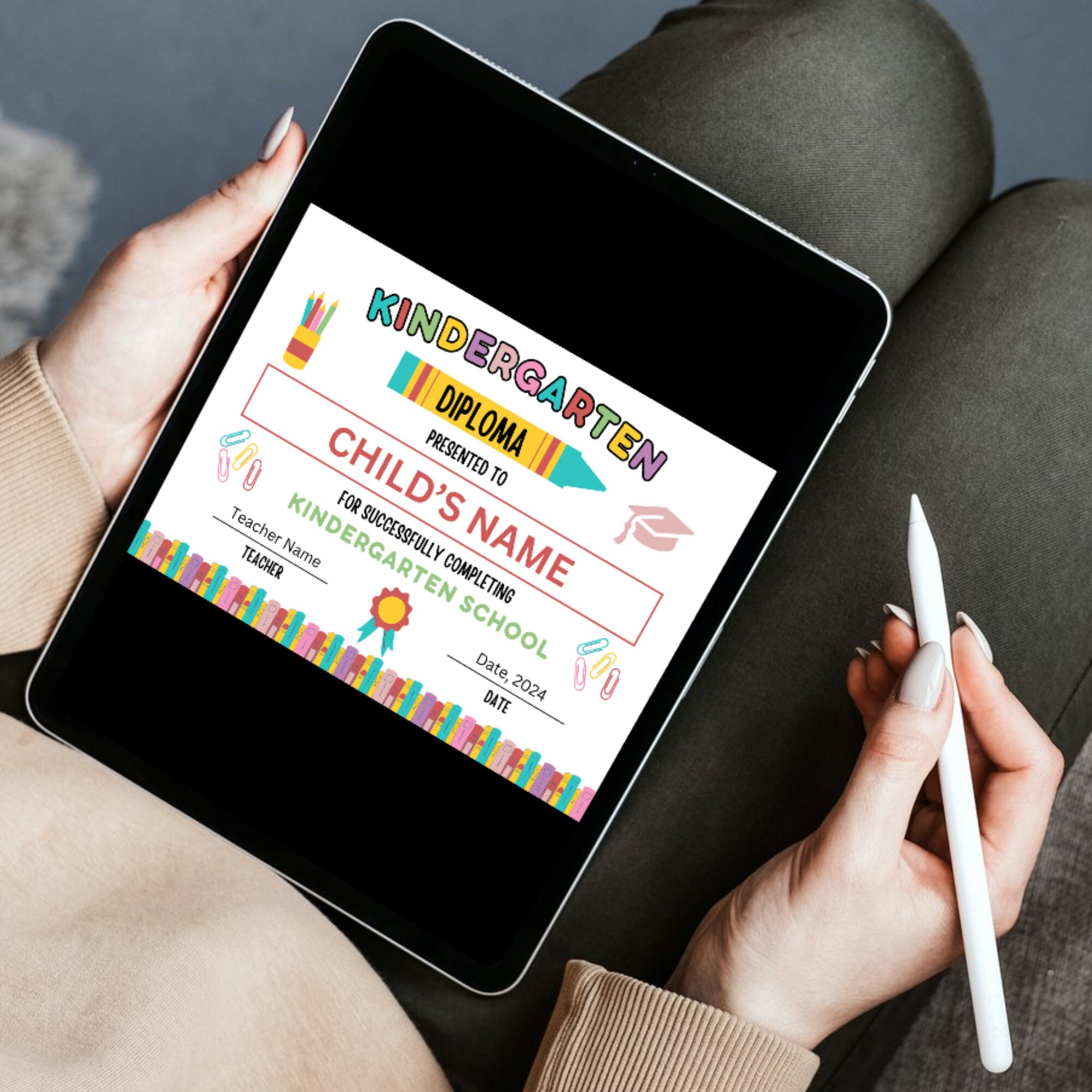 Kindergarten Diploma Certificate Editable Diploma Kindergarten ...