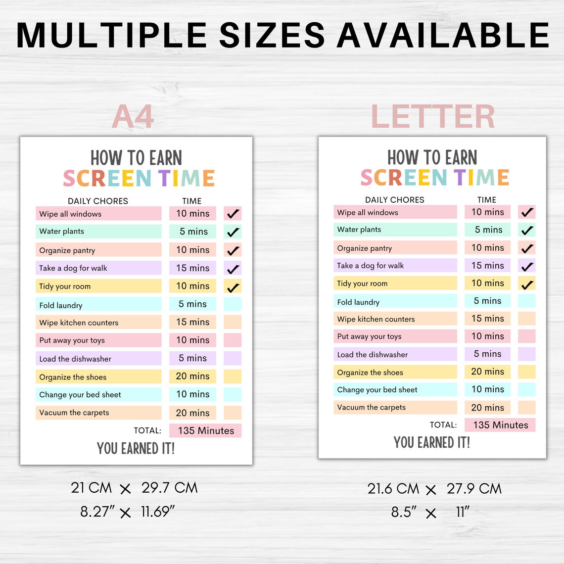 How to Earn Screen Time With Screen Bucks Editable Allowance - Etsy