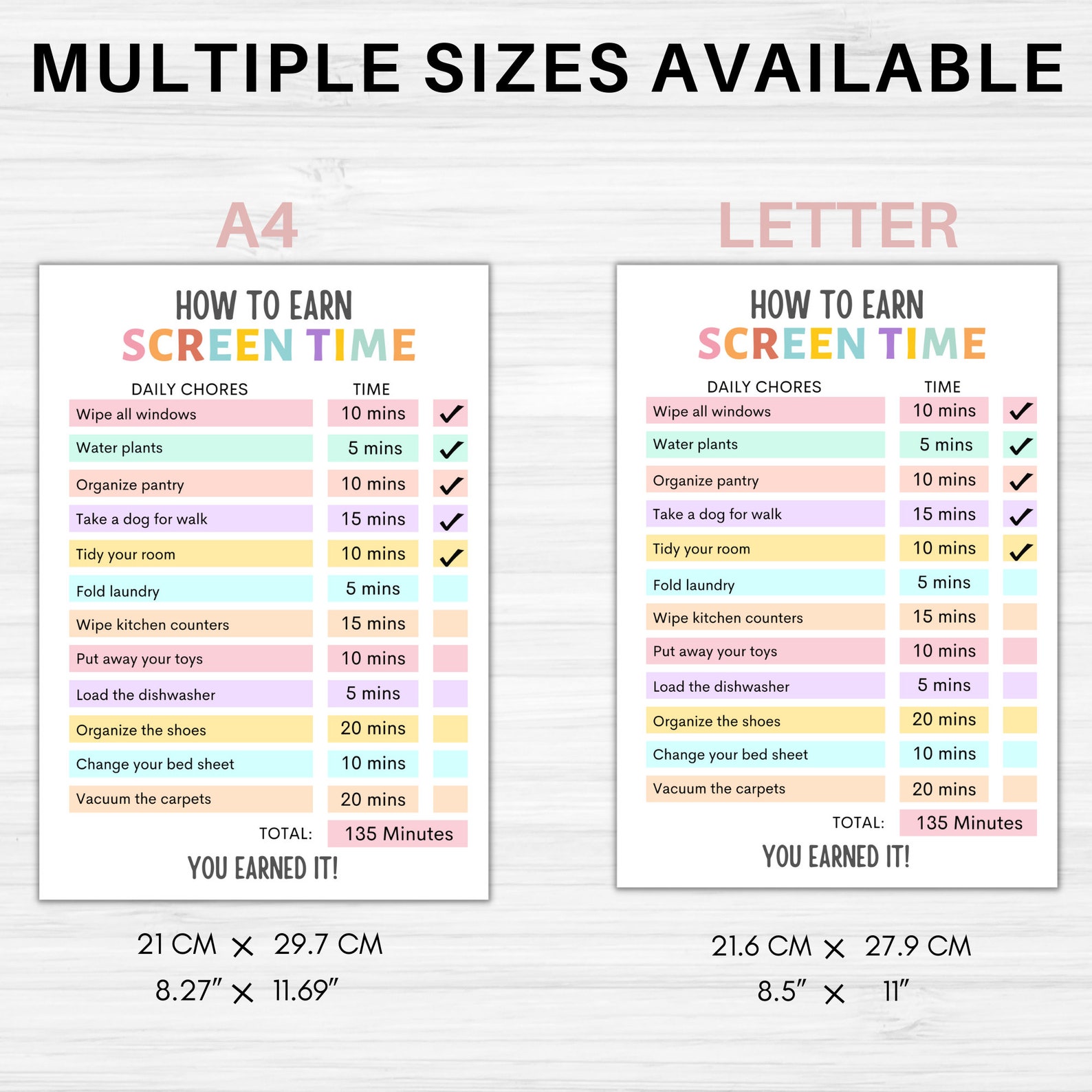 How to Earn Screen Time With Screen Bucks | Editable Allowance Chore ...
