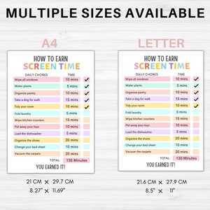 How to Earn Screen Time With Screen Bucks | Editable Allowance Chore ...