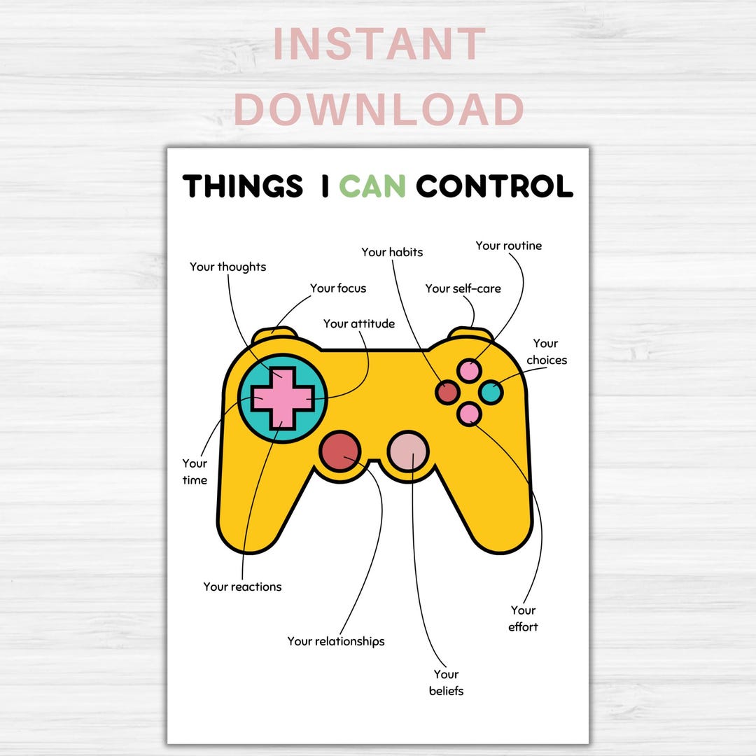 Things I Can Control Poster Printable Mental Health Poster What Things ...