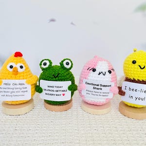 Crochet Emotional Support Animal Desk Buddy: Penguin, Sloth, Turtle ...