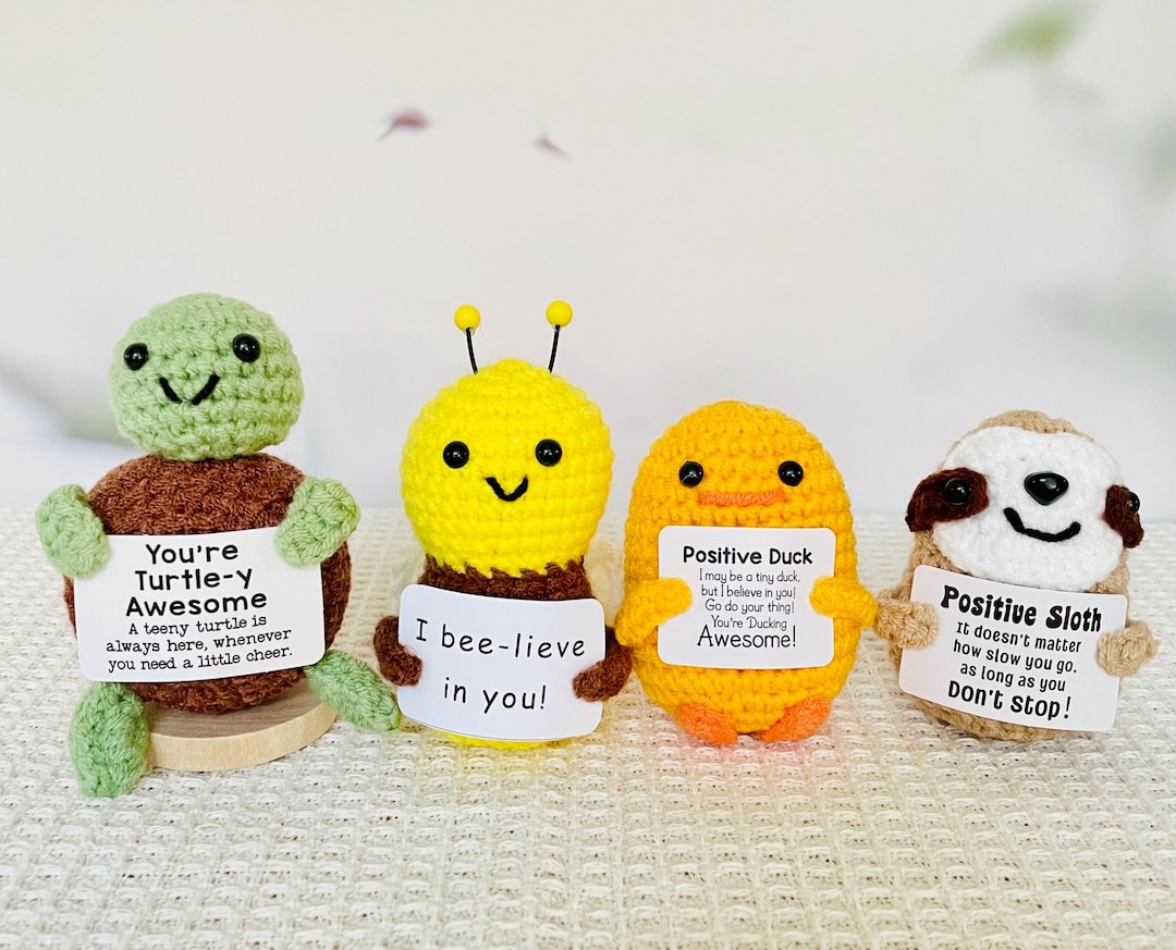 Crochet Emotional Support Animal Desk Buddy: Penguin, Sloth, Turtle ...