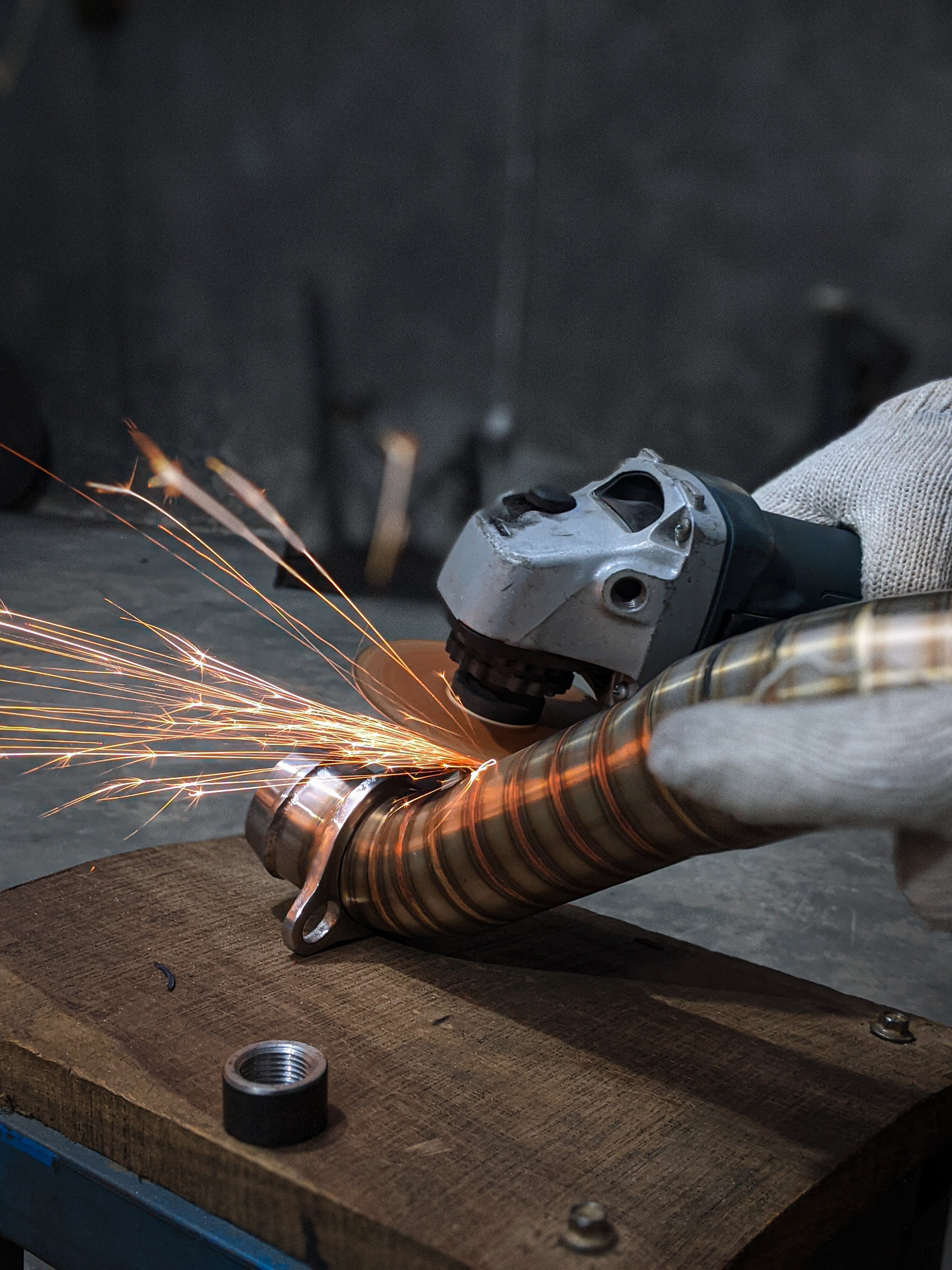 Laf Pipe Exhaust Custom Cut Pie Harley-davidson Sportster 2-1 Handmade ...