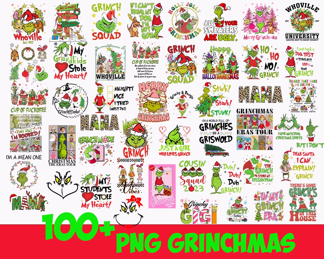 Merry Grinchmas Png Bundle Christmas Png Retro Christmas - Etsy
