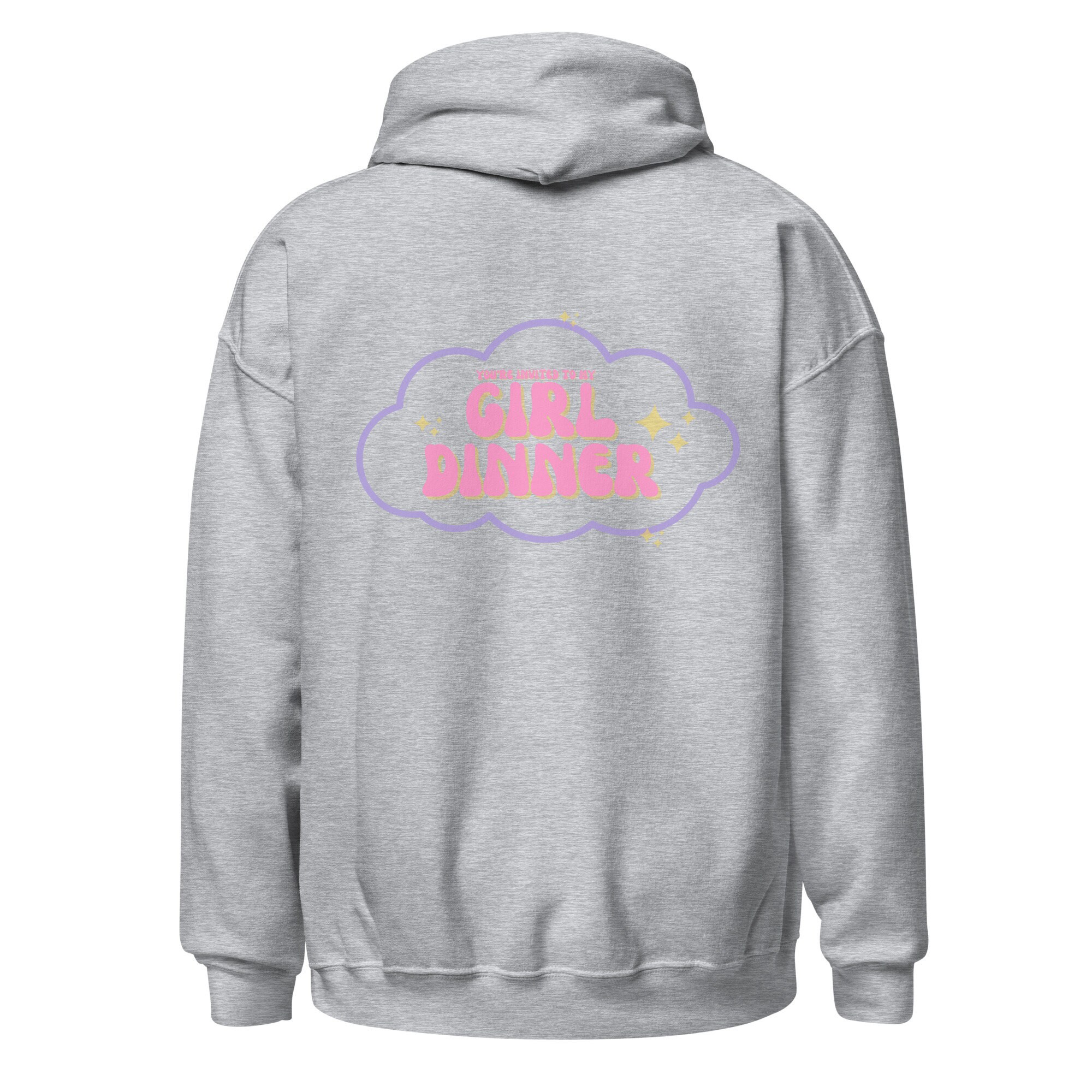 Girl Dinner Oversized Hoodie, Tik Tok Trending, Funny Sweater, Girlie ...