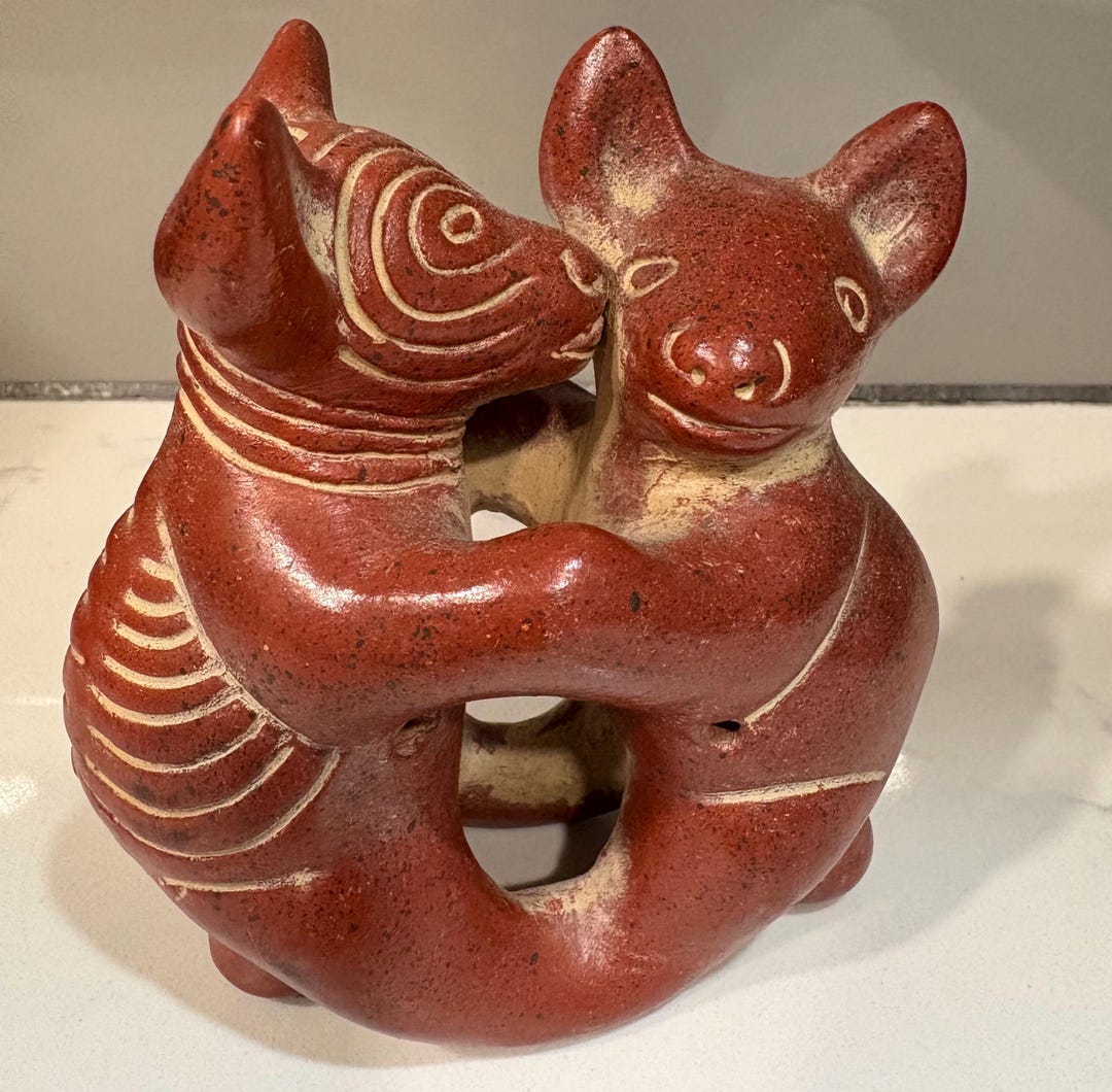 Dancing Dogs of Colima Clay 5” Figurine - Etsy