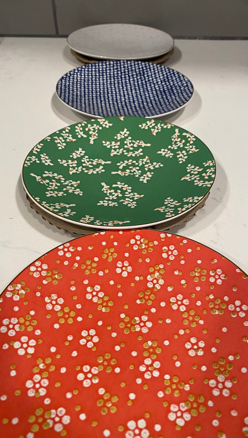 Vintage Pier 1 Imports Multicolored Appetizer Plates in Box. - Etsy