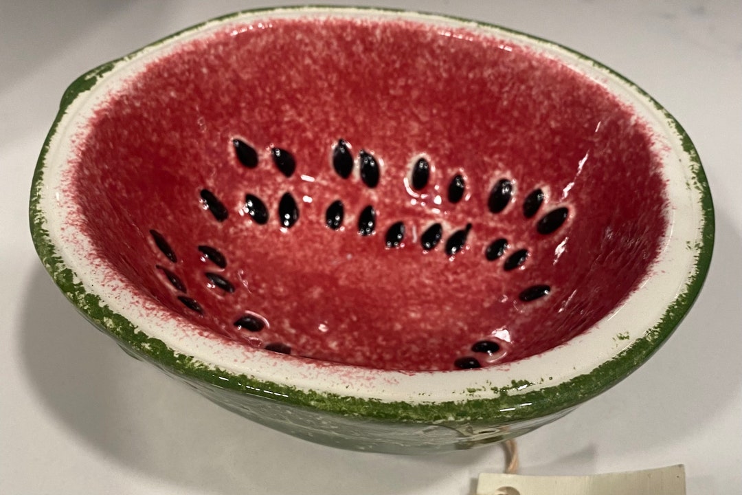 Watermelon Pottery Dish, Amazing Detail. - Etsy
