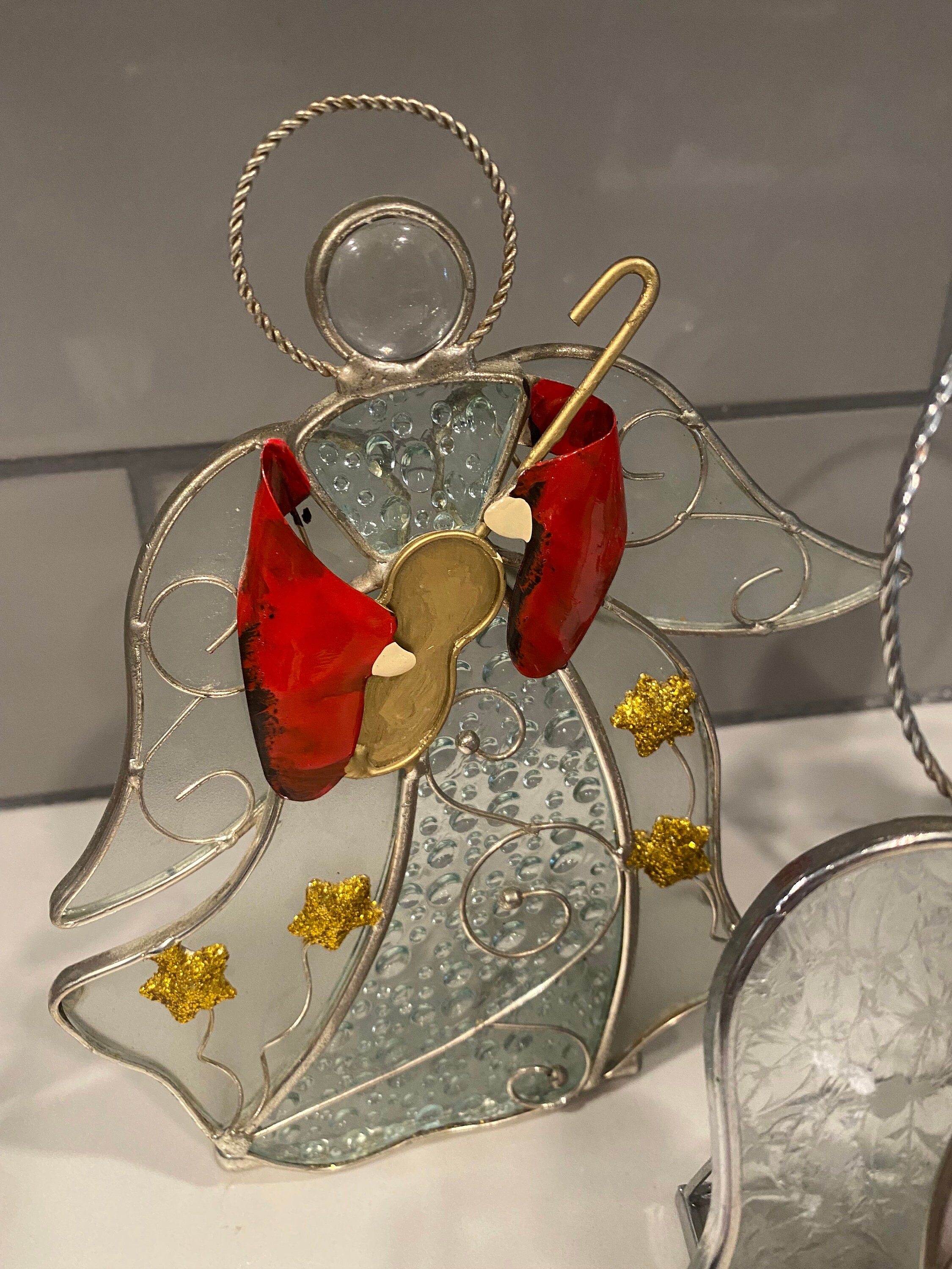 Beautiful Stained Glass Set of Three Holiday Angels. - Etsy