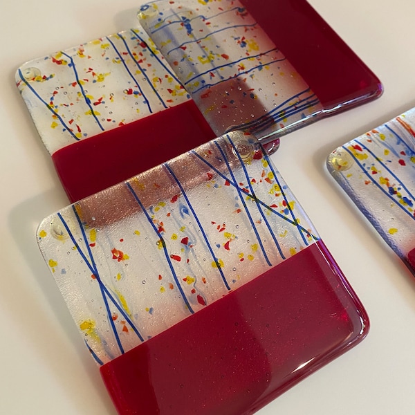 Fused Glass Coasters - Etsy