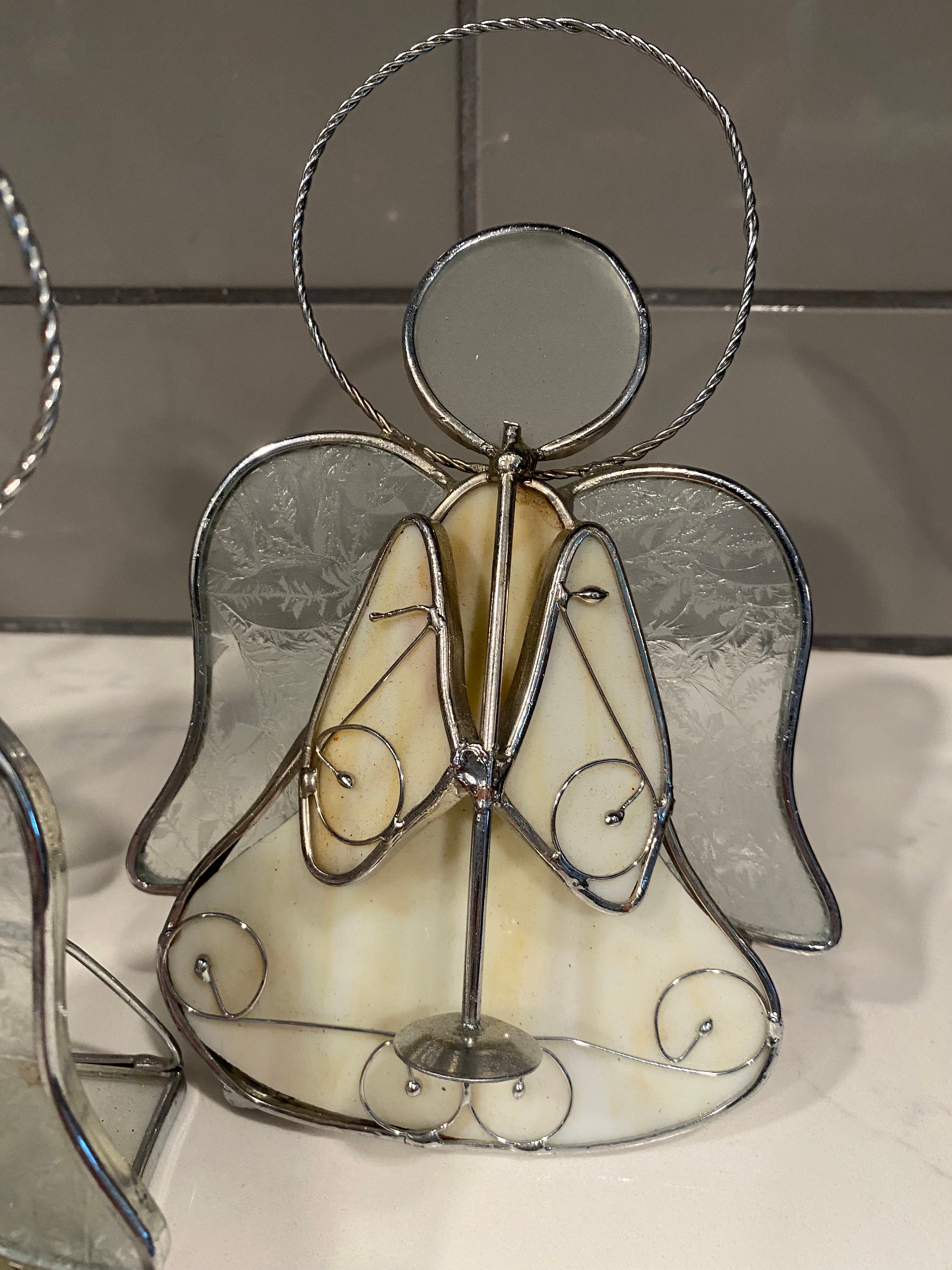 Beautiful Stained Glass Set of Three Holiday Angels. - Etsy