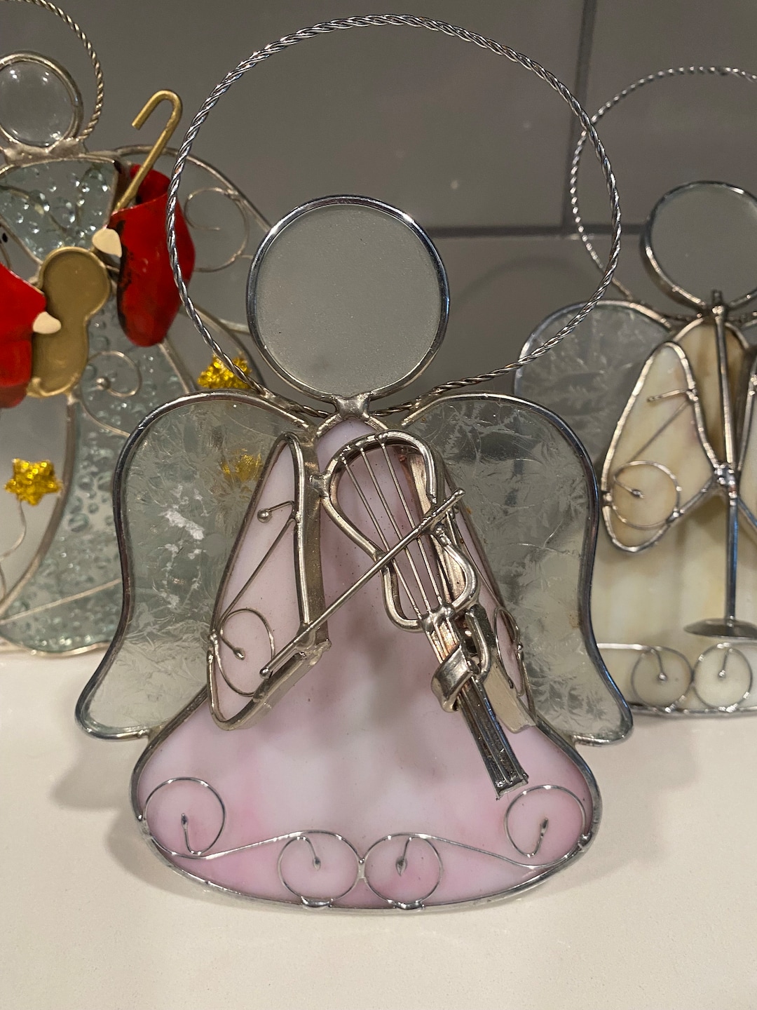 Beautiful Stained Glass Set of Three Holiday Angels. - Etsy