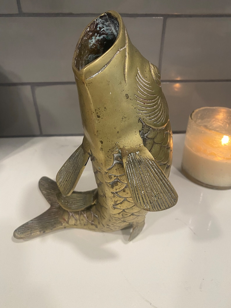 Mid Century Solid Brass Koi Fish. - Etsy