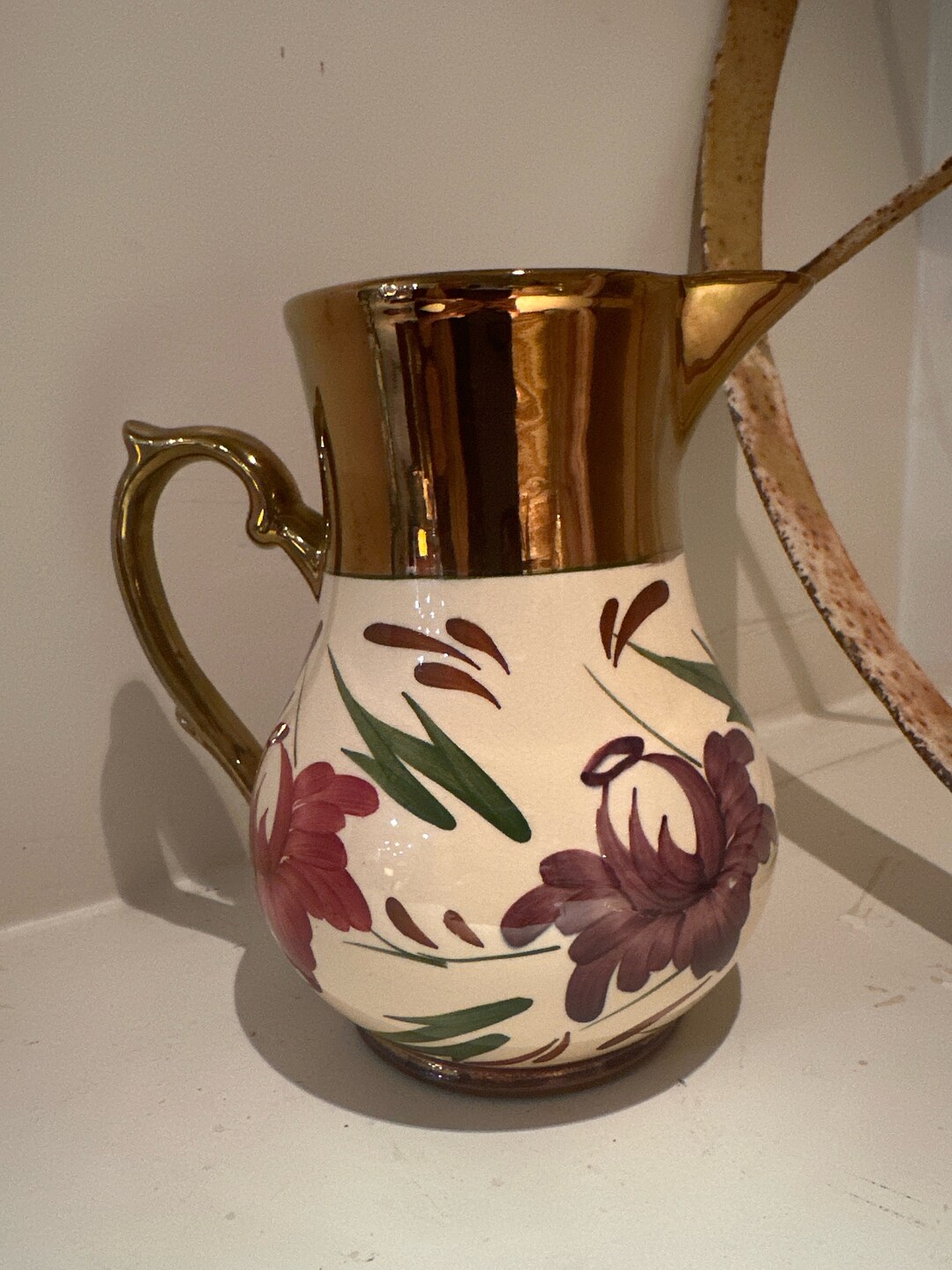 Wade England Pottery Harvest Ware Pitcher Copper Luster - Etsy