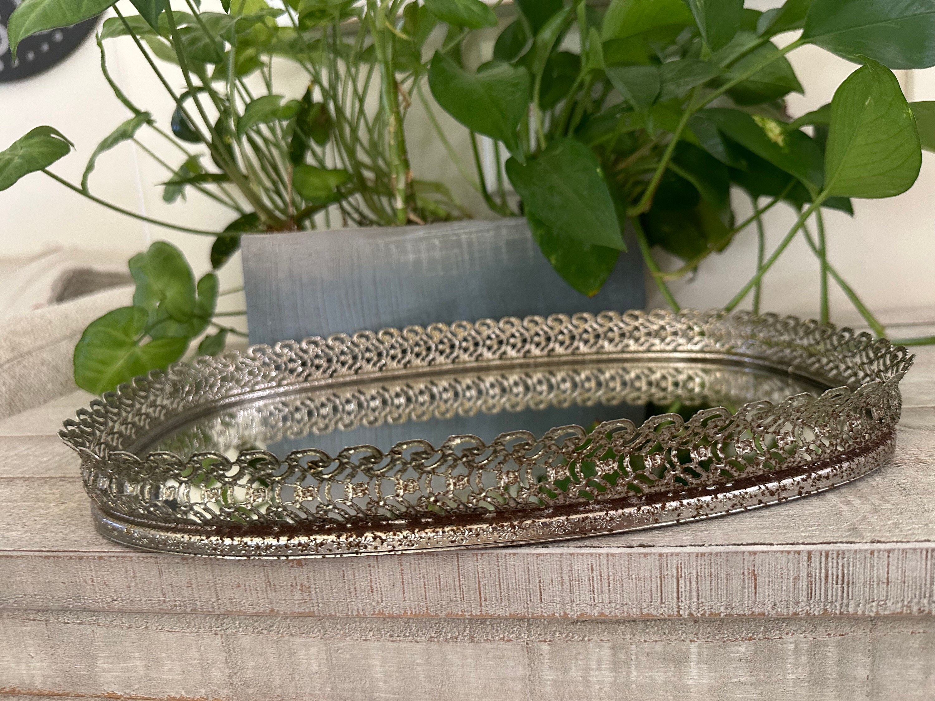 Vintage Victorian Mirrored Tray Vanity Antique - Etsy