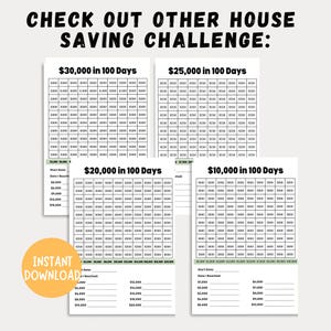 40,000 Money Saving Challenge Printable, Save 40,000 in 100 Days ...