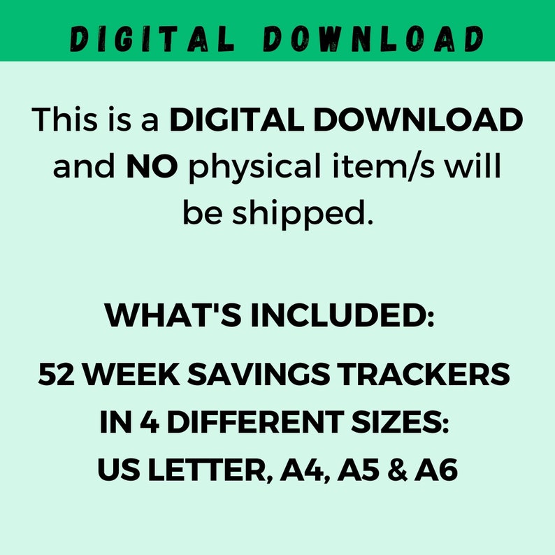 52 Week Saving Challenge Printable, 2500 Money Challenge, 1 Year ...