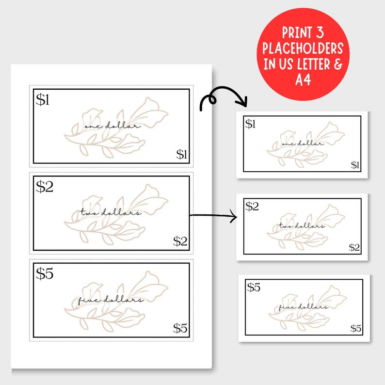 Boho Cash Envelope Placeholders: Printable Budgeting Bundle (A6) (PDF ...
