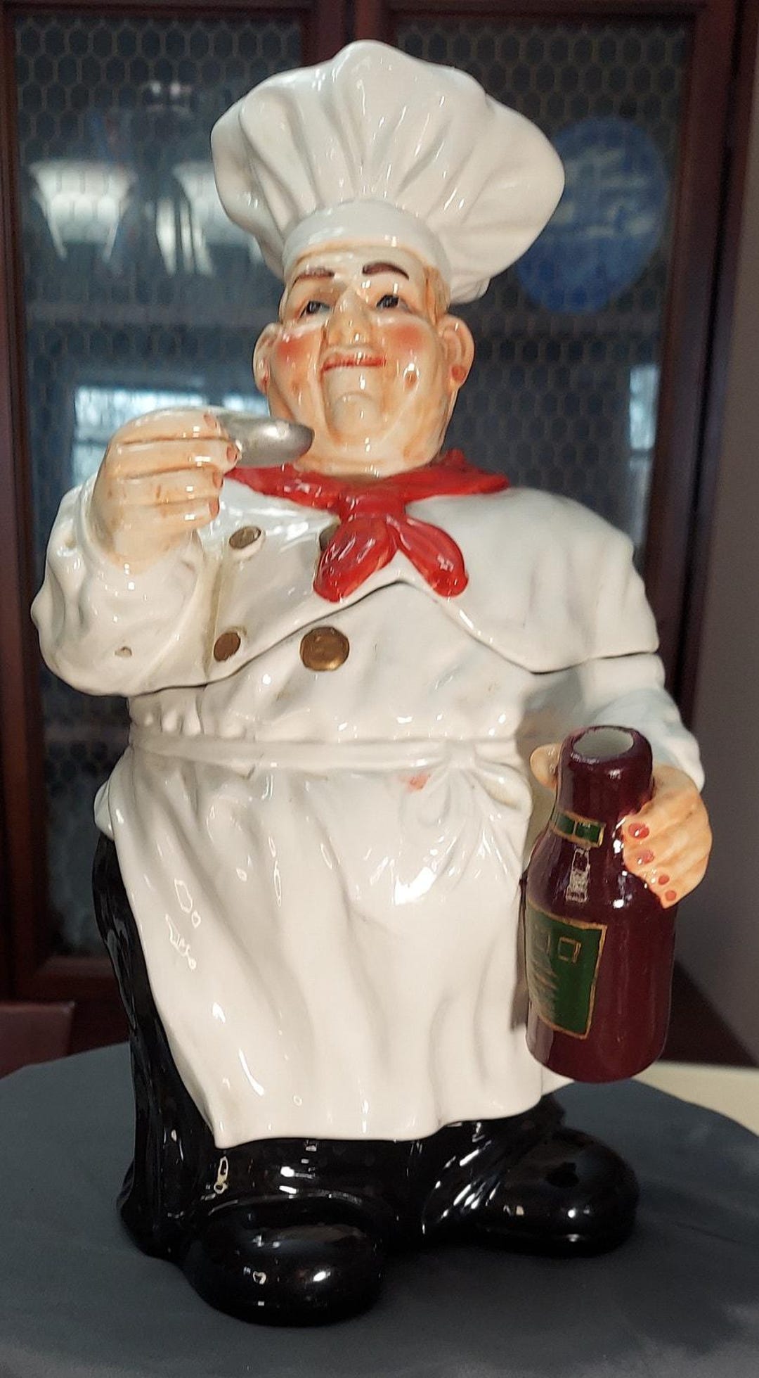 KMC, Fat Chef, Ceramic Canister, Cookie Jar, Wine Bottle - Etsy