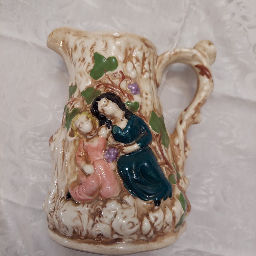 Rare Babes in the Woods Pitcher Raised Relief Gorgeous Vintage 1960’s ...