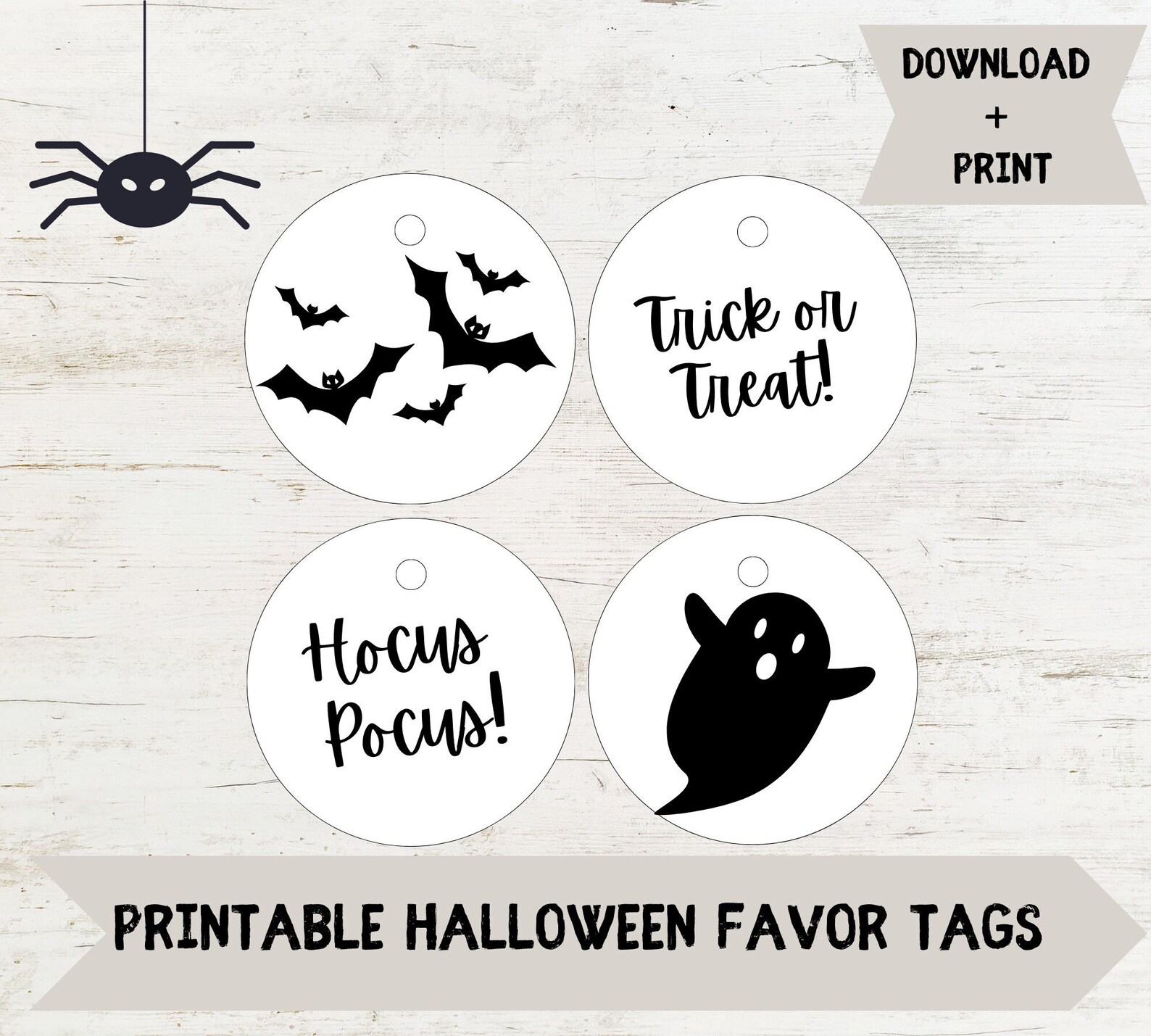 Simple Halloween Favor Tags, Printable Tags, Classroom Favors ...