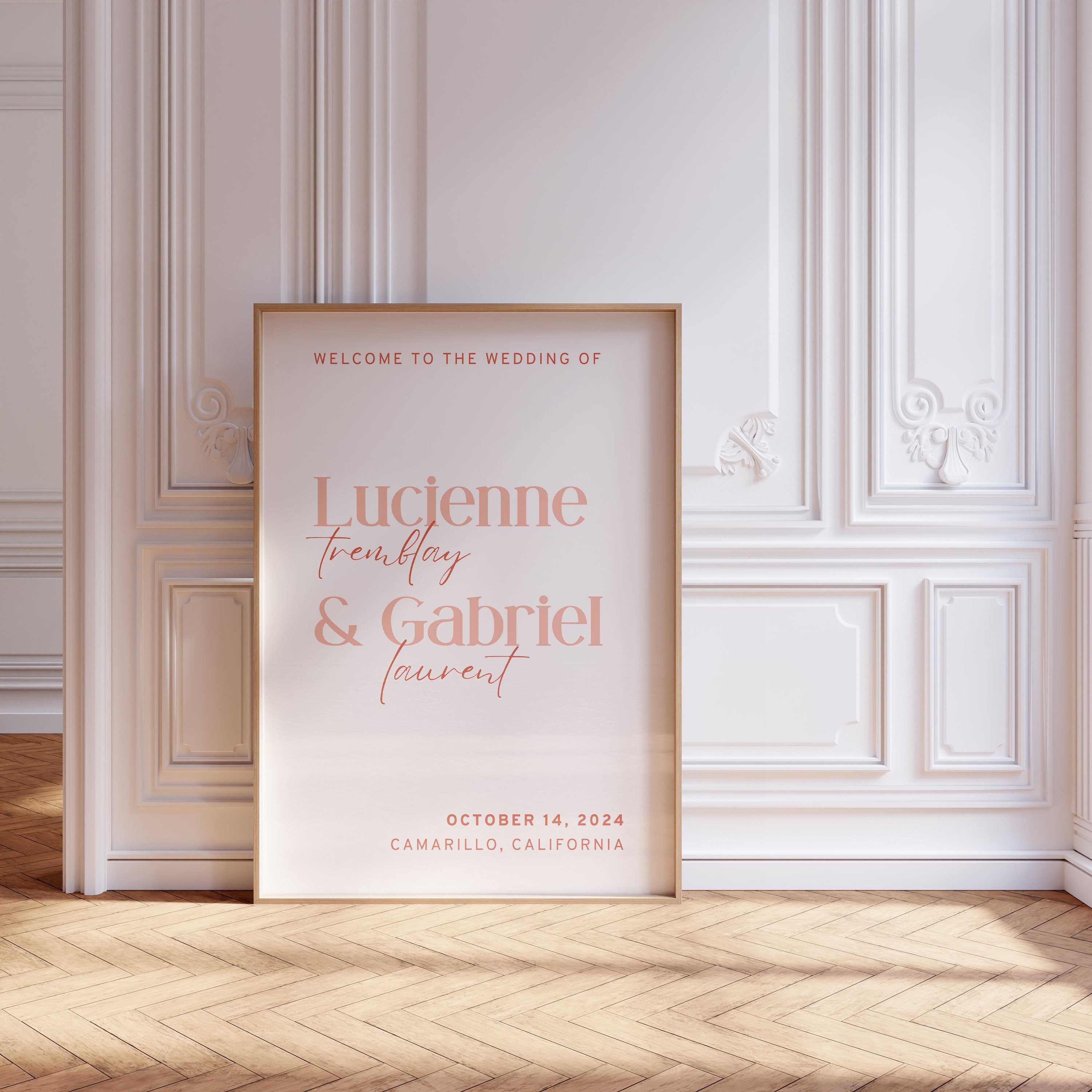 W07 Modern Wedding Welcome Sign Template Colorful Fun Retro Whimsical ...