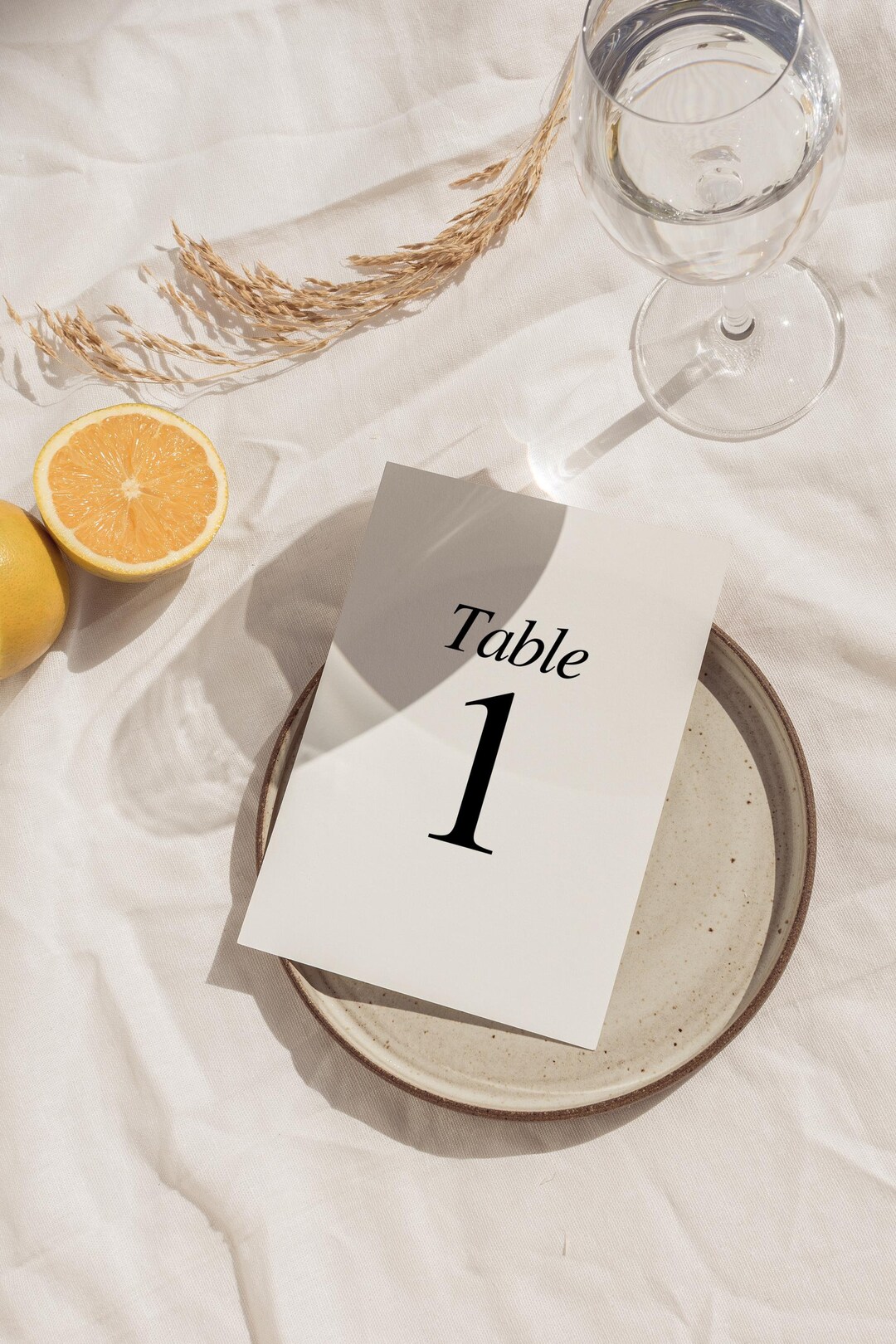W05 - Modern Wedding Table Numbers Template - Vintage Inspired Classic ...