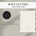 Wavy Edge Cut File Bundle Digital Download Wavy Template Wavy Svg Place ...