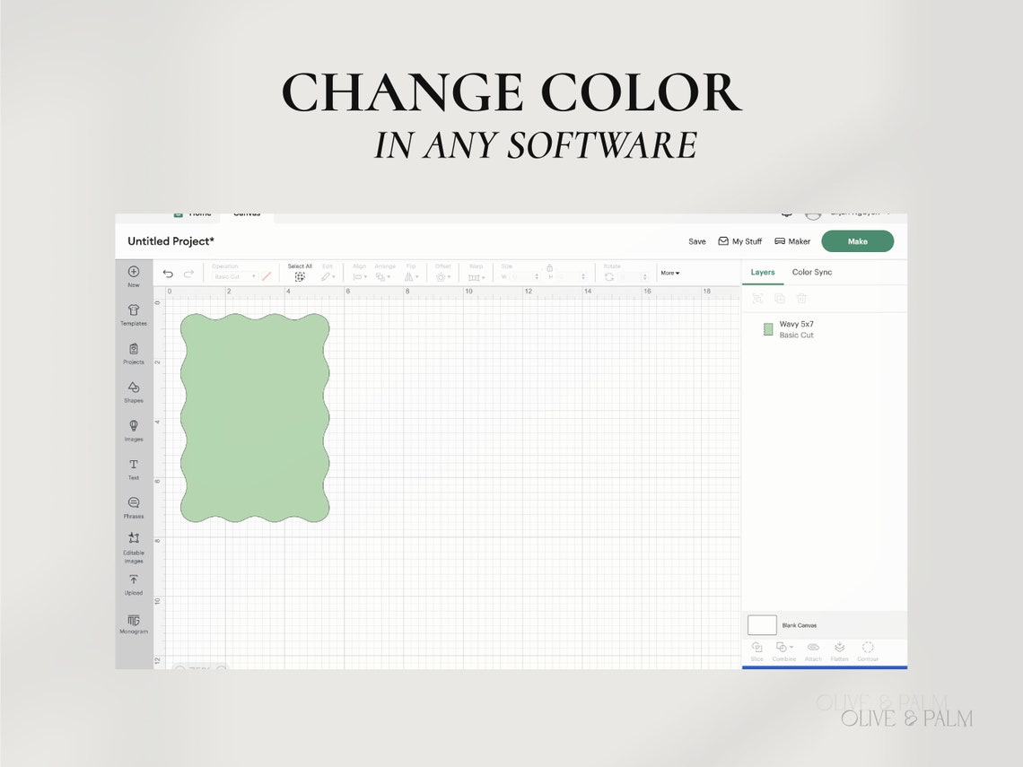 Wavy Cut File Digital Download | Wavy SVG | Wavy PNG| DXF | Editable ...