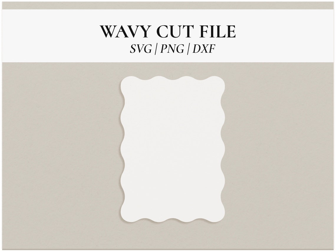 Wavy Cut File Digital Download | Wavy SVG | Wavy PNG| DXF | Editable ...