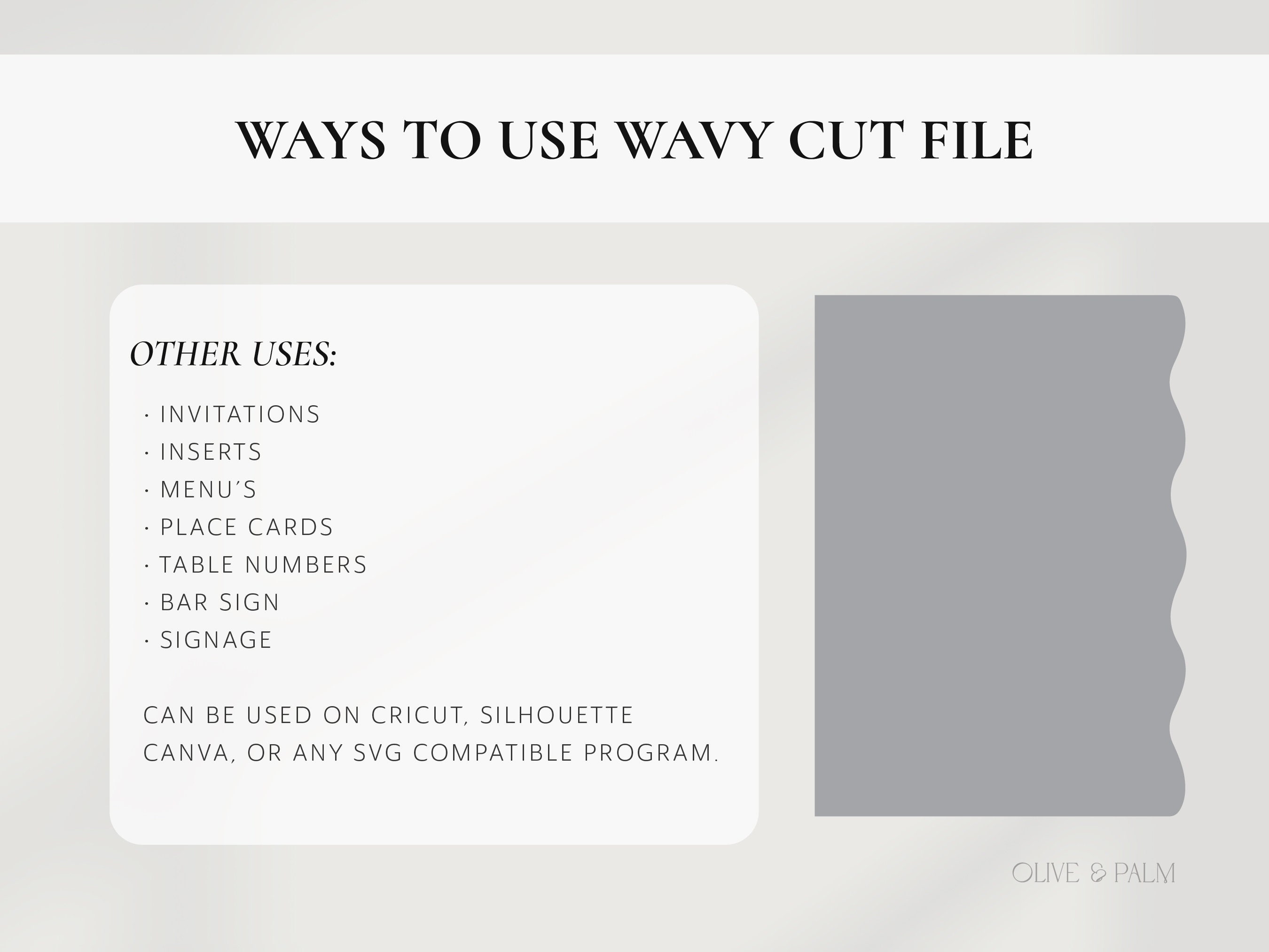 Wavy Cut File Digital Download Wavy SVG Wavy PNG DXF Editable Svg ...