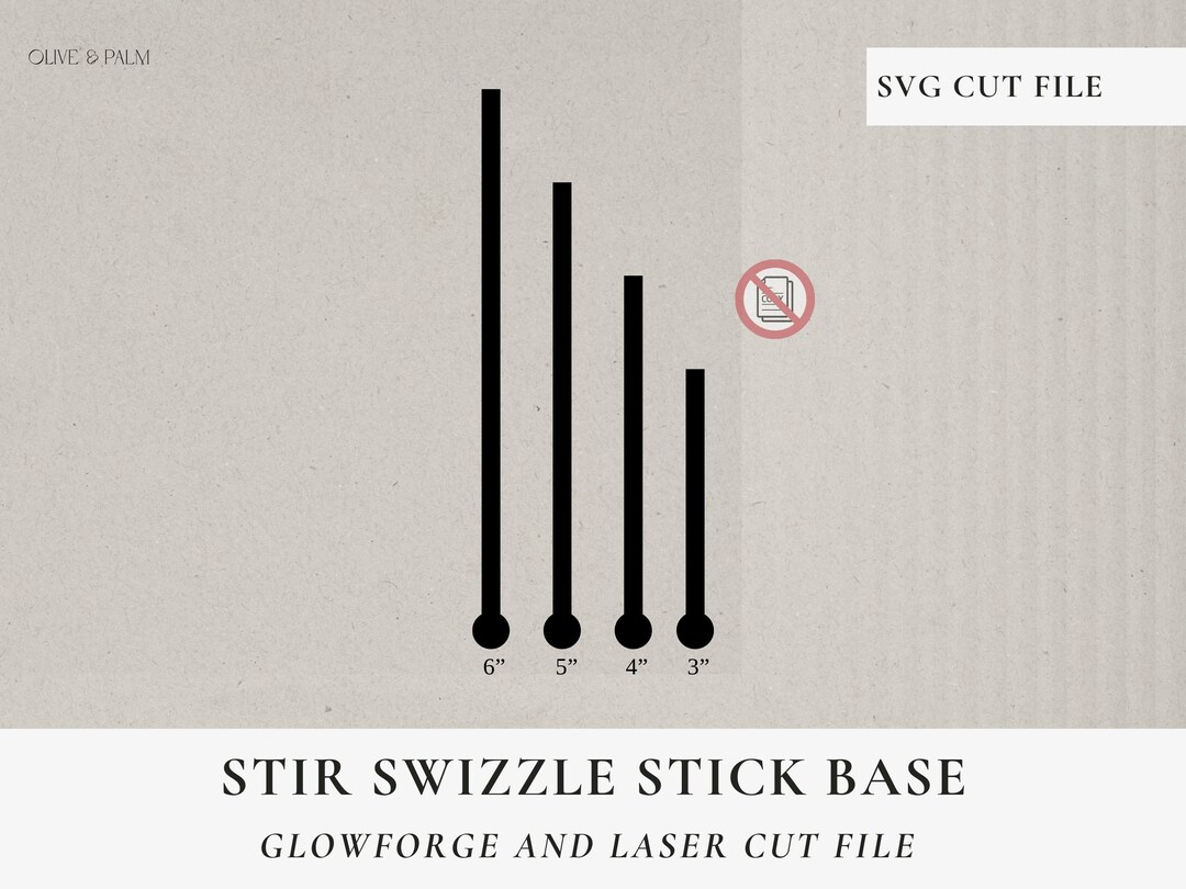 Stir Swizzle Stick | Stir Stick File | Glowforge SVG File | Digital Svg ...