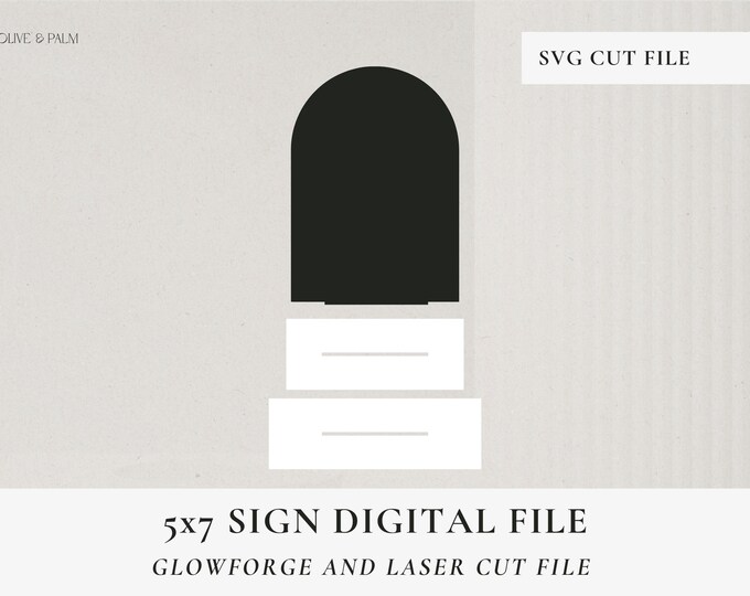 Angled Sign Slats SVG Acrylic Sign Template - Glowforge Laser Cut File ...