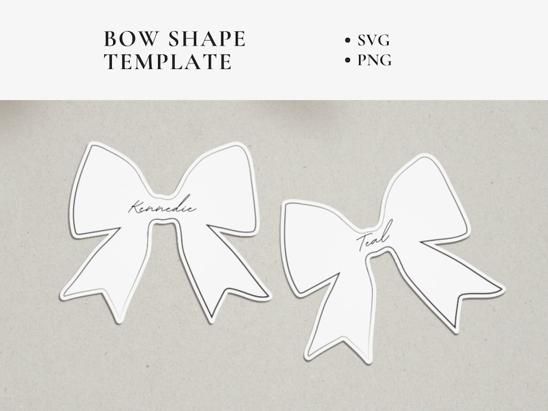 Bow Cut File Digital Download | Bow Template | Bow Menu | Bow Place ...