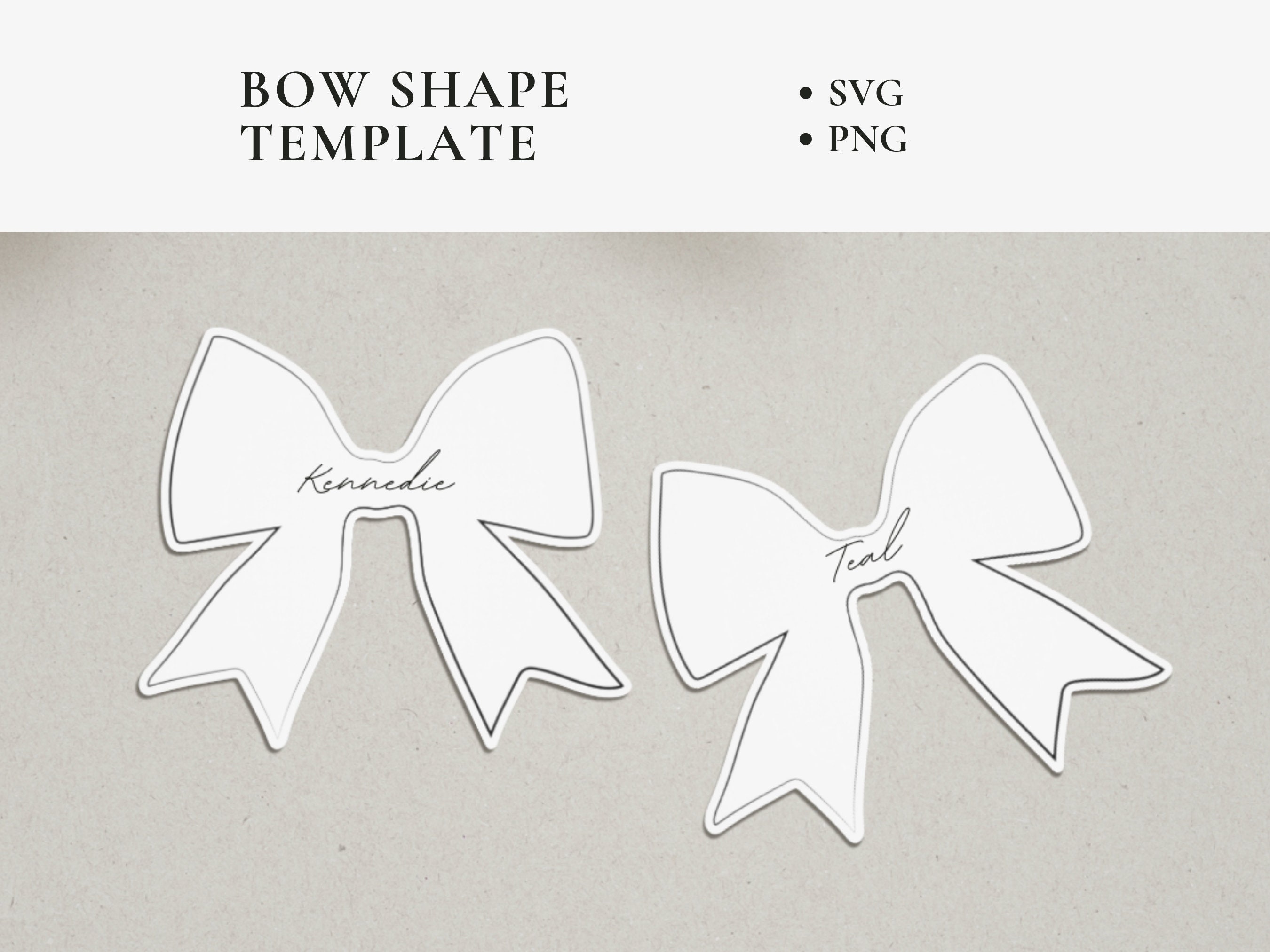 Bow Cut File Digital Download | Bow Template | Bow Menu | Bow Place ...