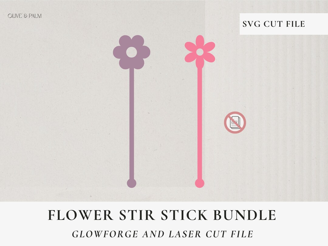 Flower Stir Stick | Daisy Stir Stick File | Glowforge SVG File ...