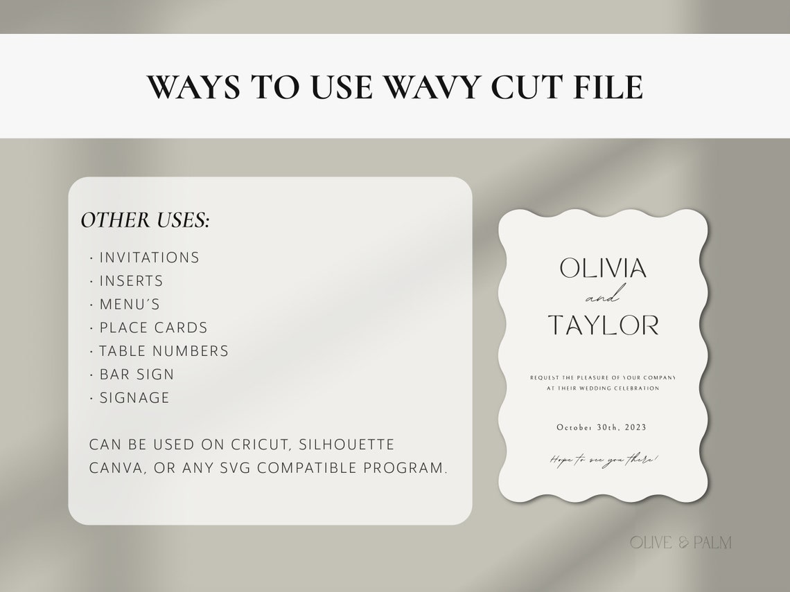 Wavy Cut File Digital Download | Wavy SVG | Wavy PNG| DXF | Editable ...