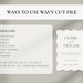 Wavy Cut File Digital Download Wavy SVG Wavy PNG DXF Editable Svg ...