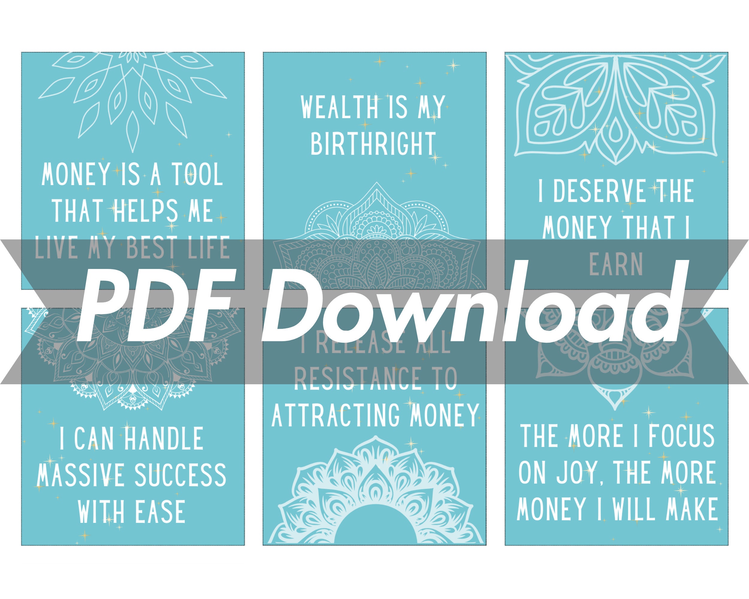 Printable Money Affirmation Cards - Abundance Manifestation Cards ...