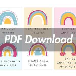 Printable Affirmation Cards for Kids| Set of 35 Positive Children’s ...