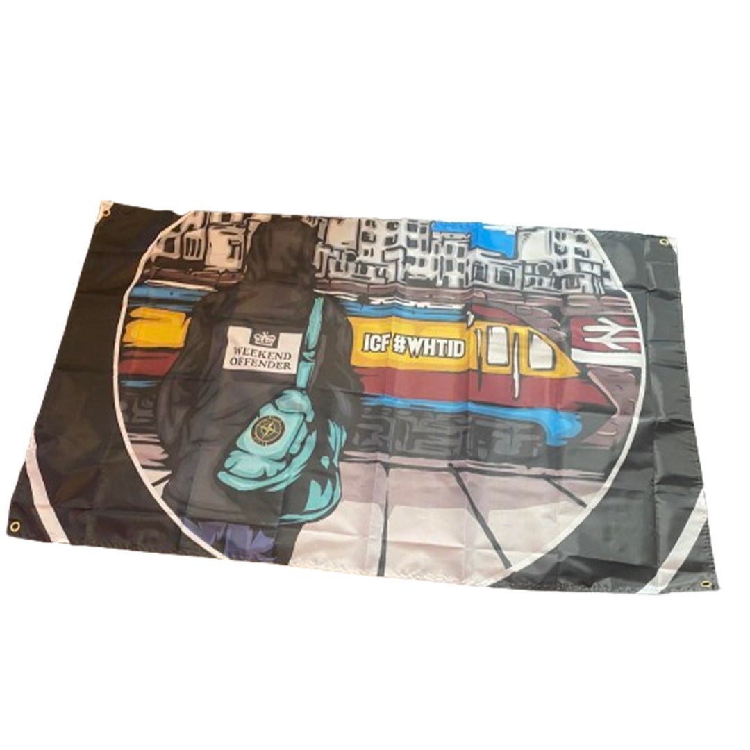 Away Days 5x3ft Flag Inspired by West Ham, ICF, Inter City, Train ...