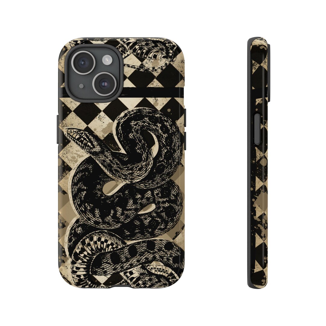 Vintage Snake Cell Phone Tough Case, Retro Reptile Animal iPhone Cover ...