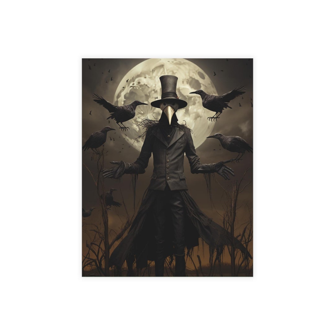 Postcard Bundle, Creepy Scarecrow Halloween Cards Pack, Spooky ...