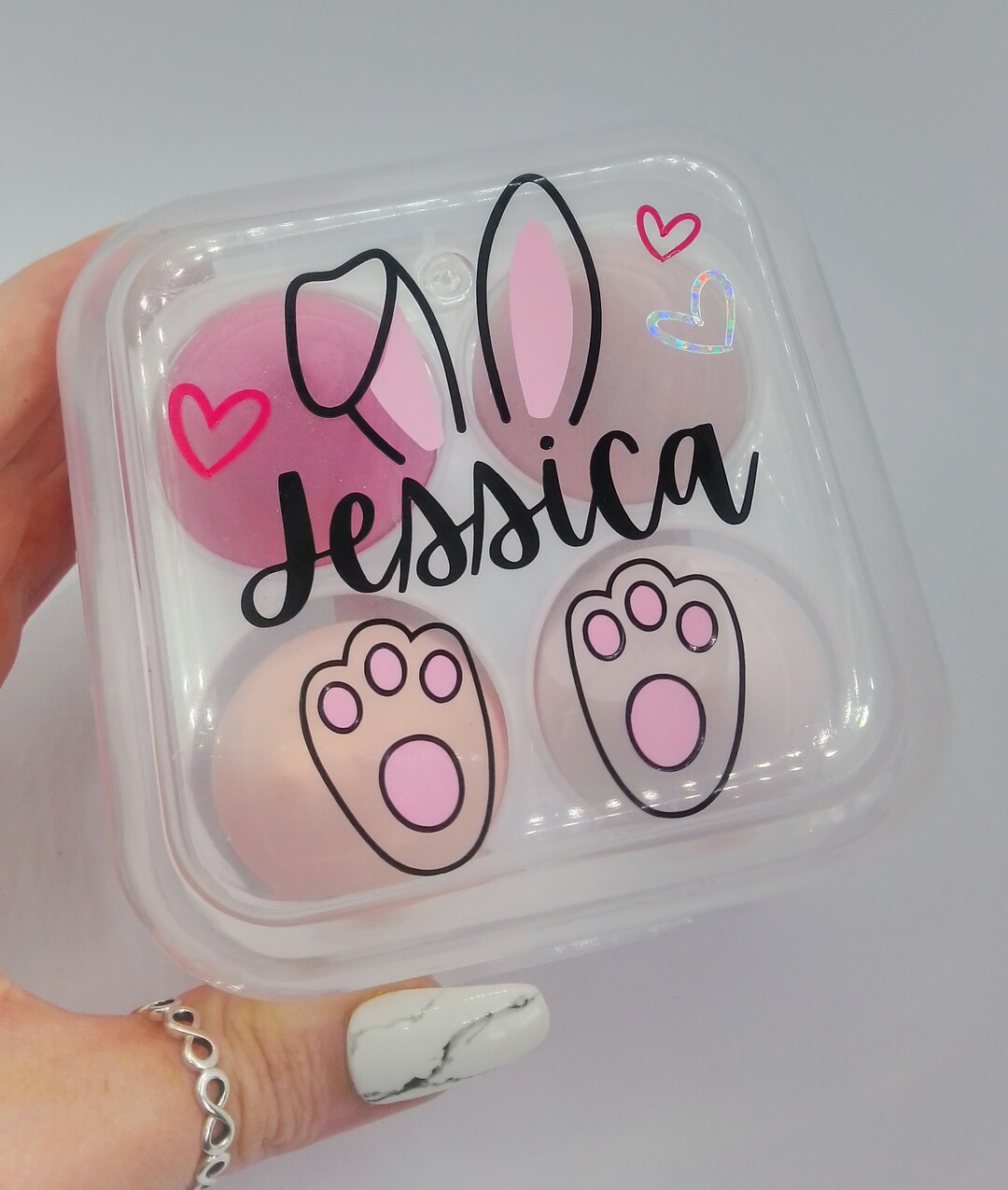 Easter Beauty Blender Box Bunny Personalised Easter Makeup Sponges ...