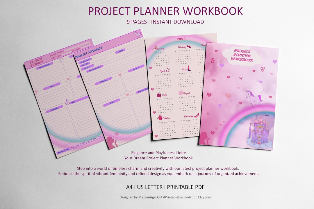Project Planner Printable, Productivity Planner, Task Tracker, Project ...