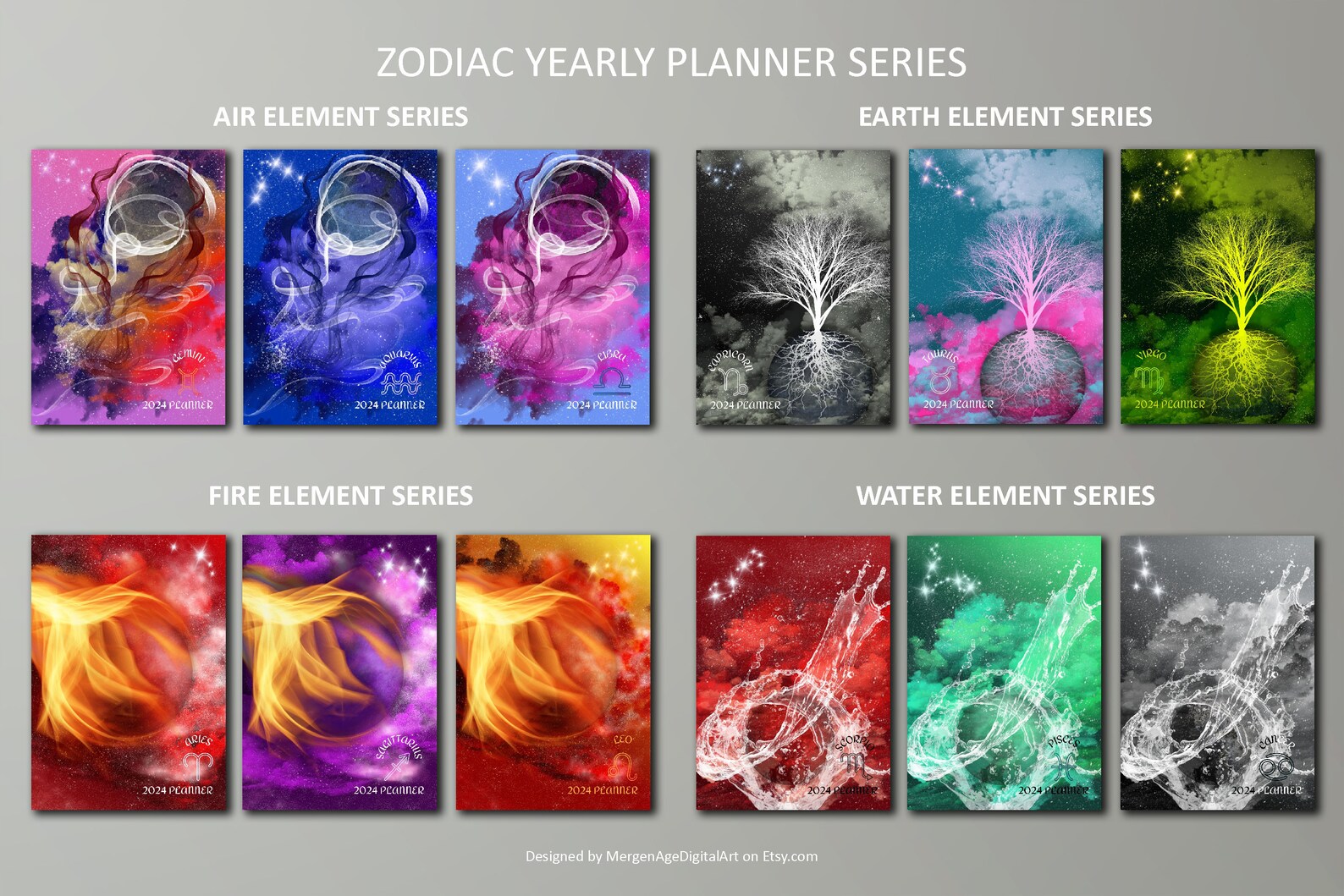 Taurus Zodiac Sign 2024 Yearly Planner Earth Element Daily - Etsy